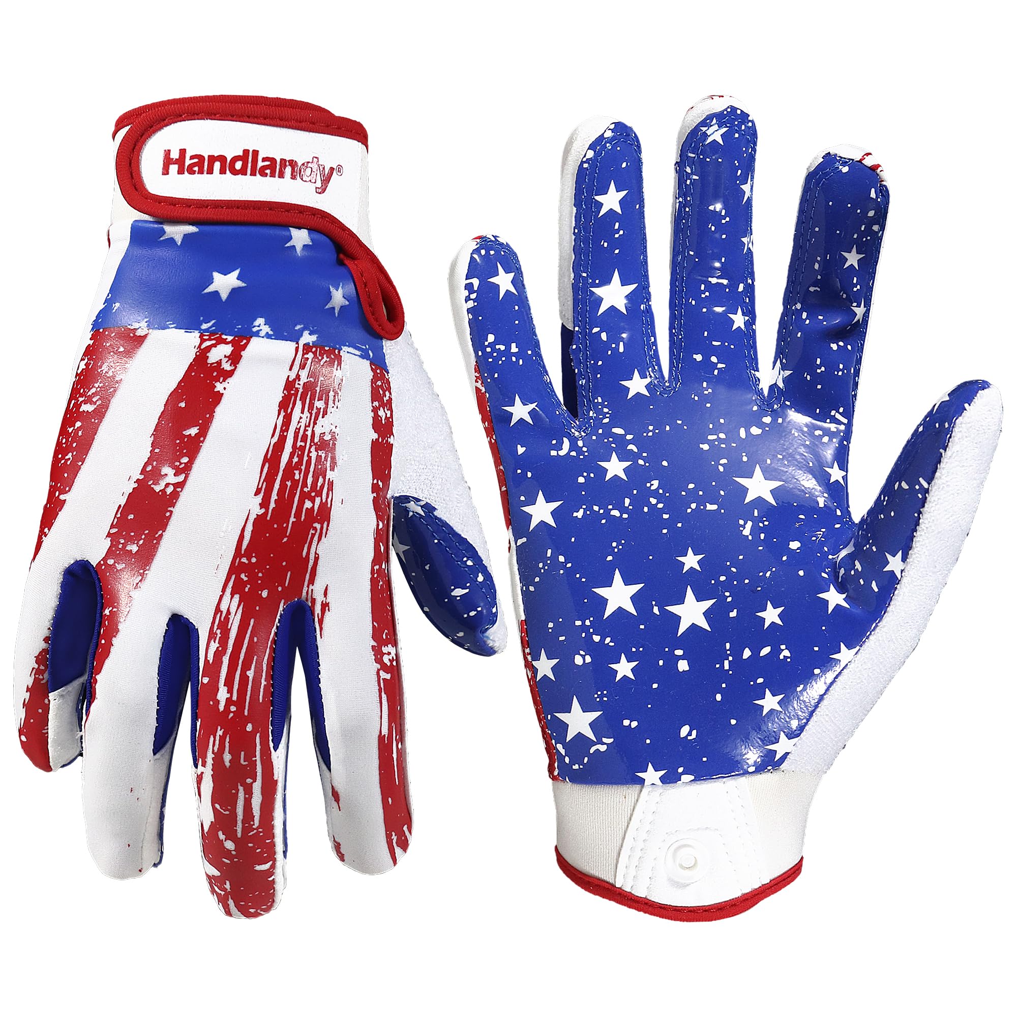 HANDLANDY Youth Football Gloves for Boys Girls, Sticky Wide Receiver G